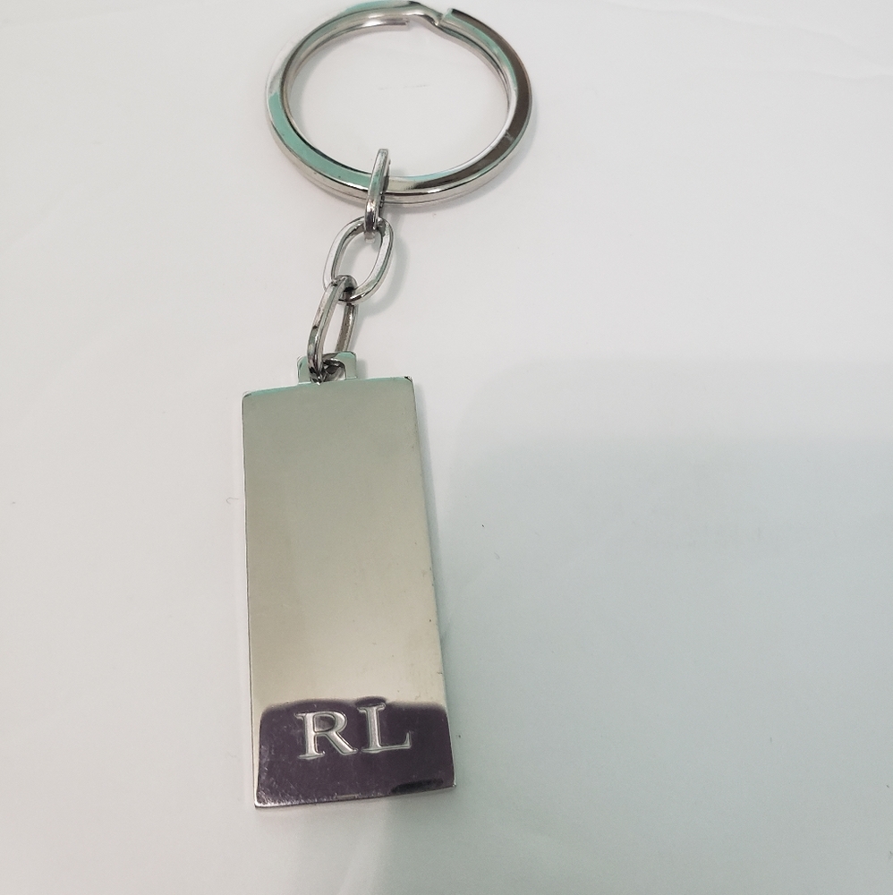 Ralph Lauren R.L. Silver Logo Keychain - Gem